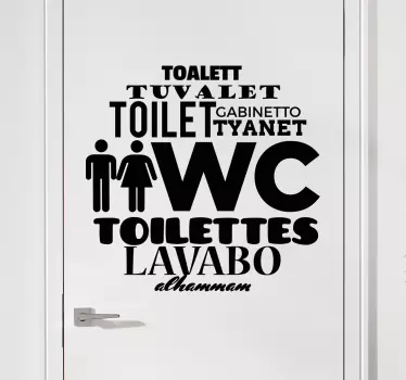 Icoane, bannere și semne pe toaletă pentru toaletă wc - TenStickers